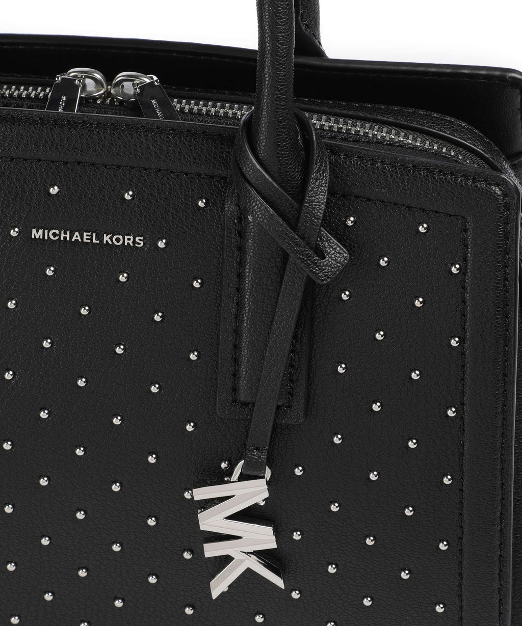 Michael Kors Laila Small Handtas gegreineerd rundleer black ...