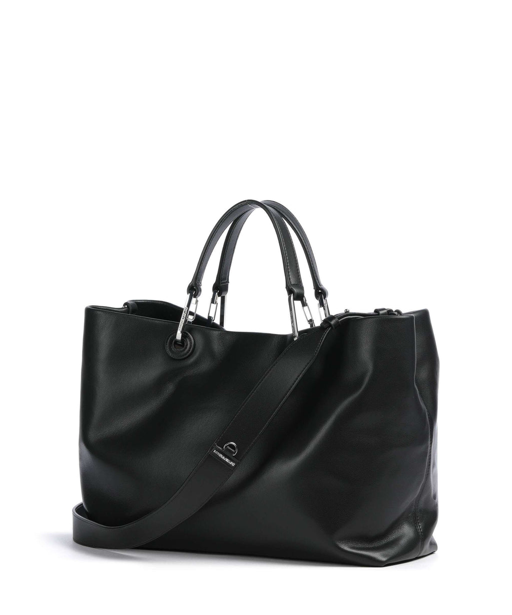 Emporio Armani My EA M Handtas fijn gegreineerd rundleer black beauty ...